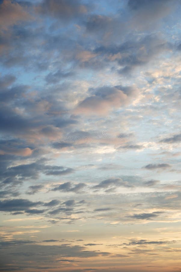 Clouds at Sunset with Vivid Colors Stock Image - Image of east ...
