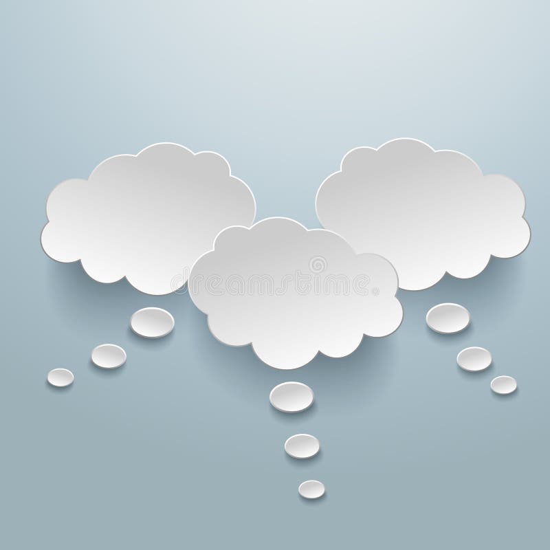 Clouds Thinking Background stock vector. Illustration of brainstorm ...