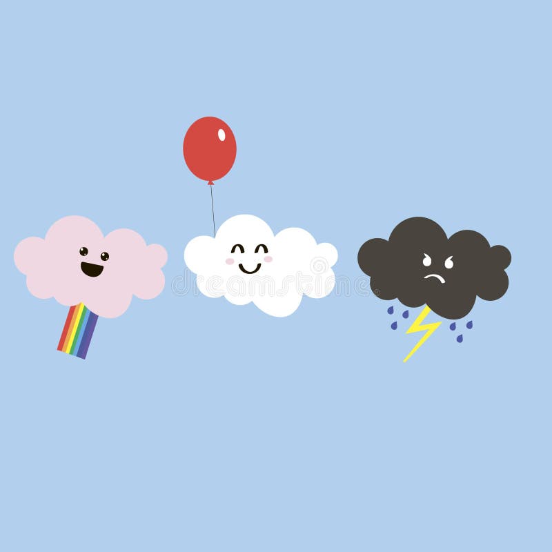 Clouds stock illustration. Illustration of emotion, drop - 70068332