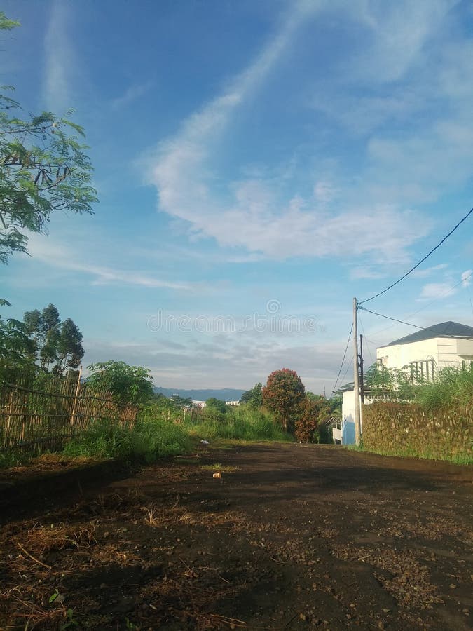 Clouds and Trees on a Sunny Morning without Rain Stock Image - Image of ...
