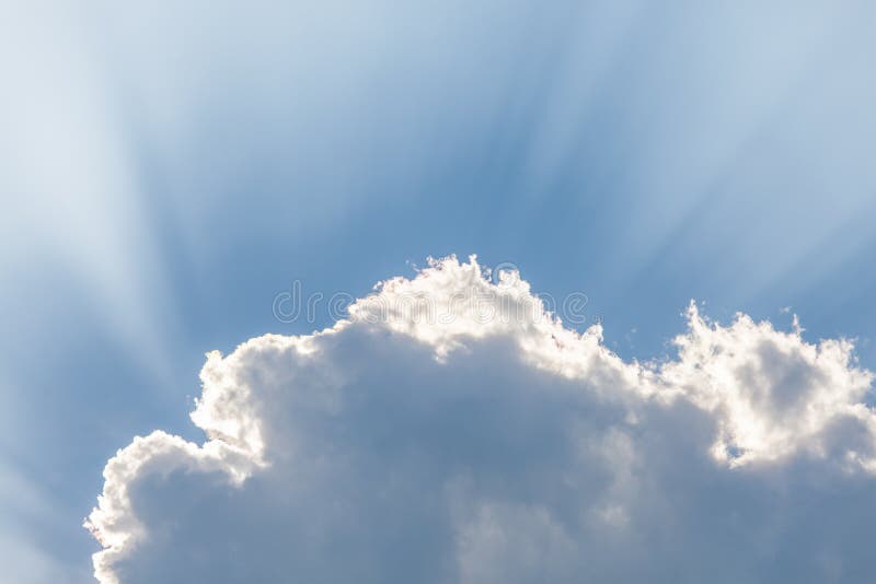 Clouds Under Sun and Sunbeam through Clouds Stock Photo - Image of ...