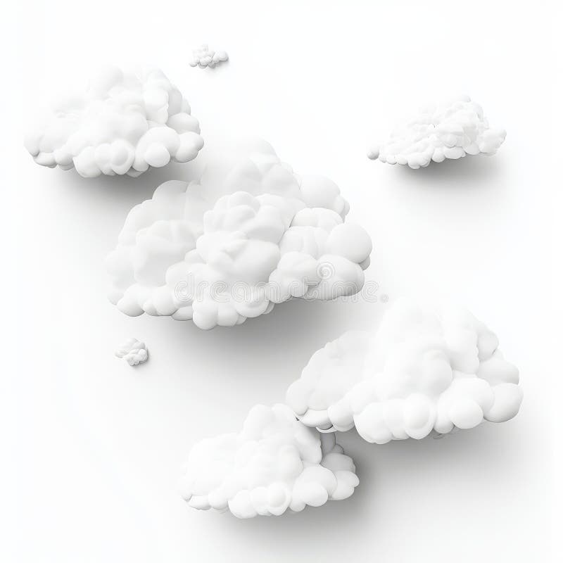 Clouds with Various Shapes and Textures. Vector Illustration. Eps 10 ...
