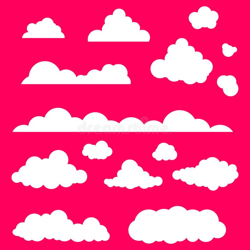 Clouds Vector Collection Cloud Computing Pack Stock Vector