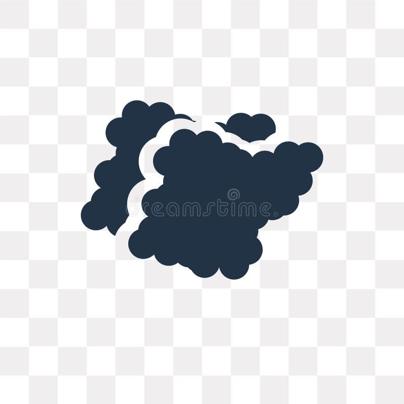 Clouds Vector Icon Isolated on Transparent Background, Clouds T Stock ...