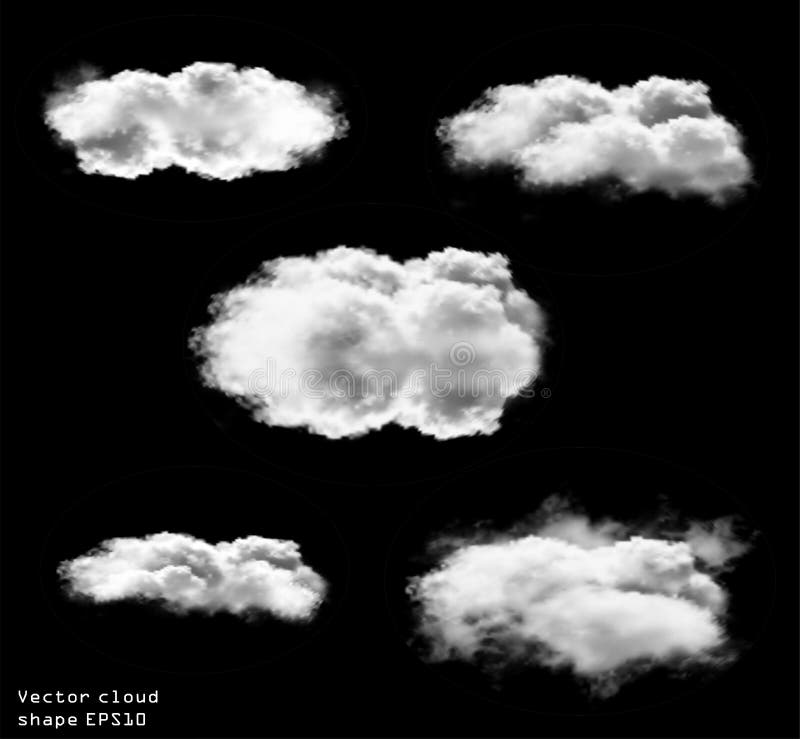 Clouds Vector Set, Cloud Shapes Illustration Stock Vector ...