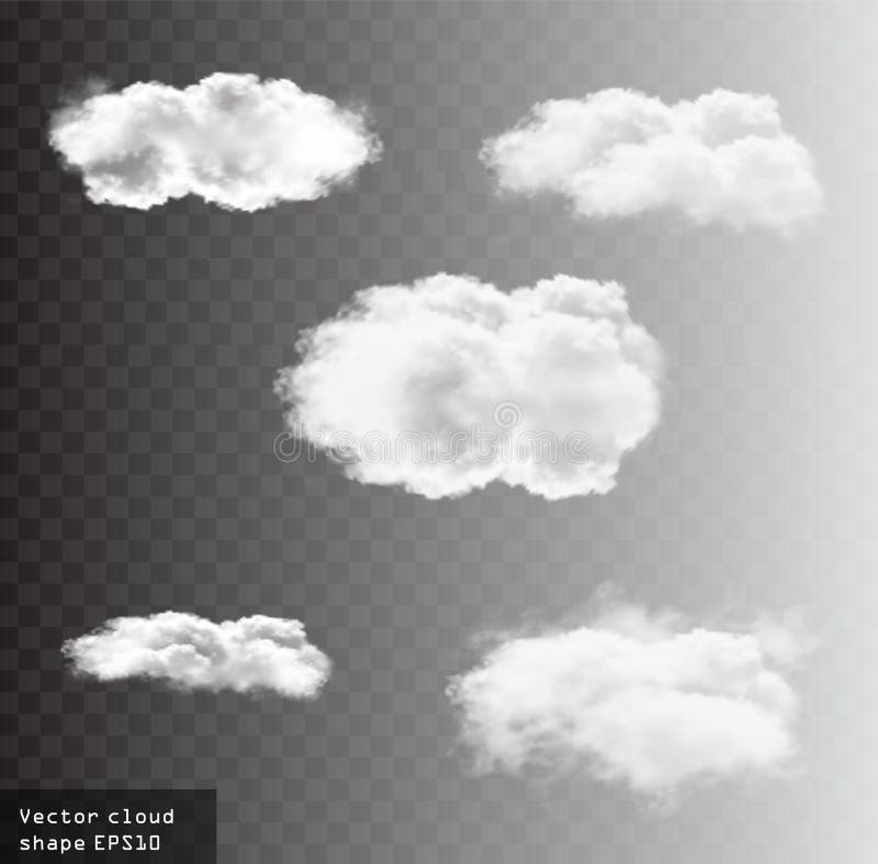 Clouds Vector Set, Cloud Shapes Illustration Stock Vector ...