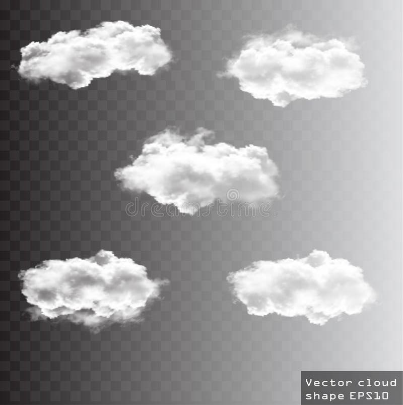 Clouds Vector Set, Cloud Shapes Illustration Stock Vector ...