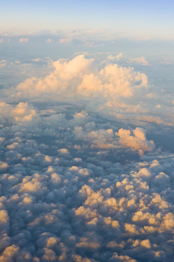 Clouds - view from plane stock photo. Image of exterior - 174146442