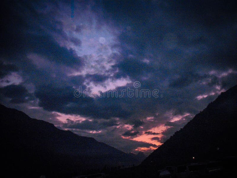 Clouds View at Sunset Near Mountain, Sunset Post View, Kashmir Tourism ...