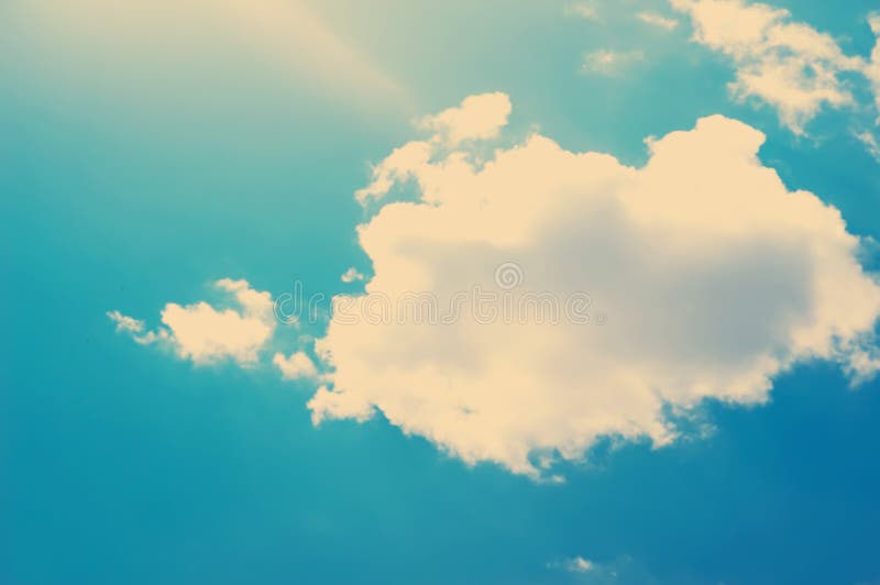 Clouds in Vintage Style. Sky with Clouds Stylized Under the Old ...