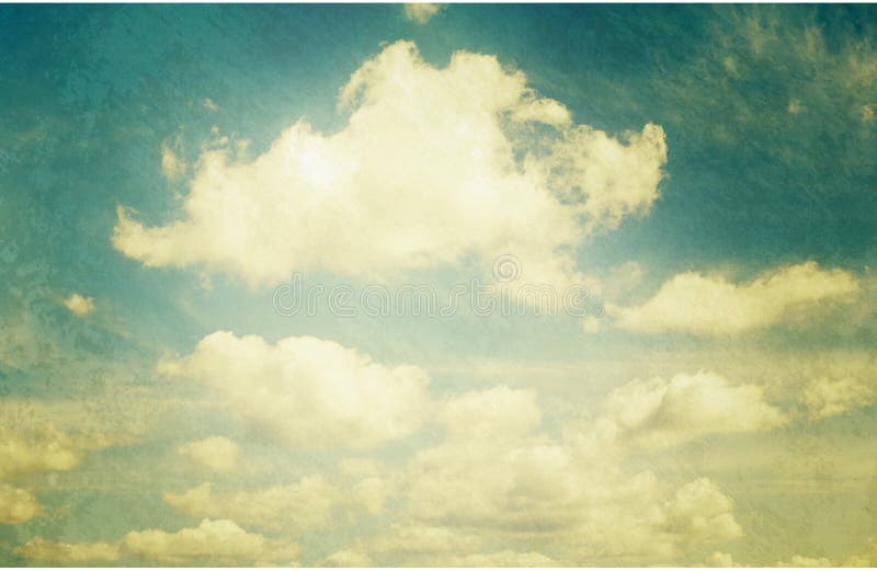 Clouds in vintage style. stock photo. Image of paintings - 76890132