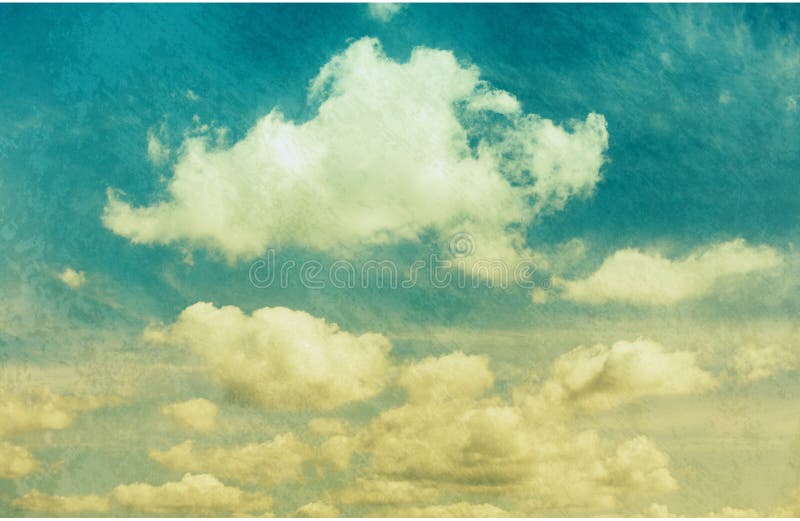 Clouds in vintage style. stock image. Image of meadow - 76894493