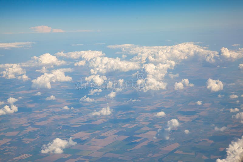 Clouds that are Visible from the Airplane Window. Flight in the Clouds ...