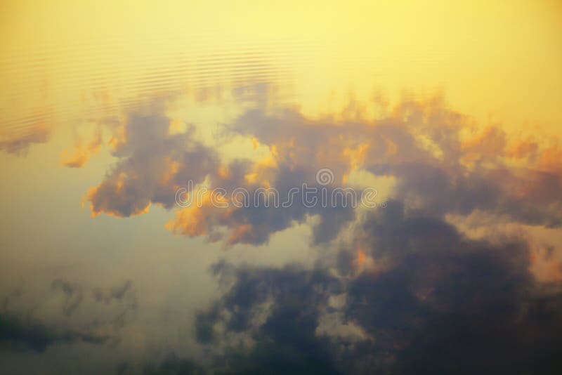 Clouds in the water mirror stock photo. Image of reflection - 177938662
