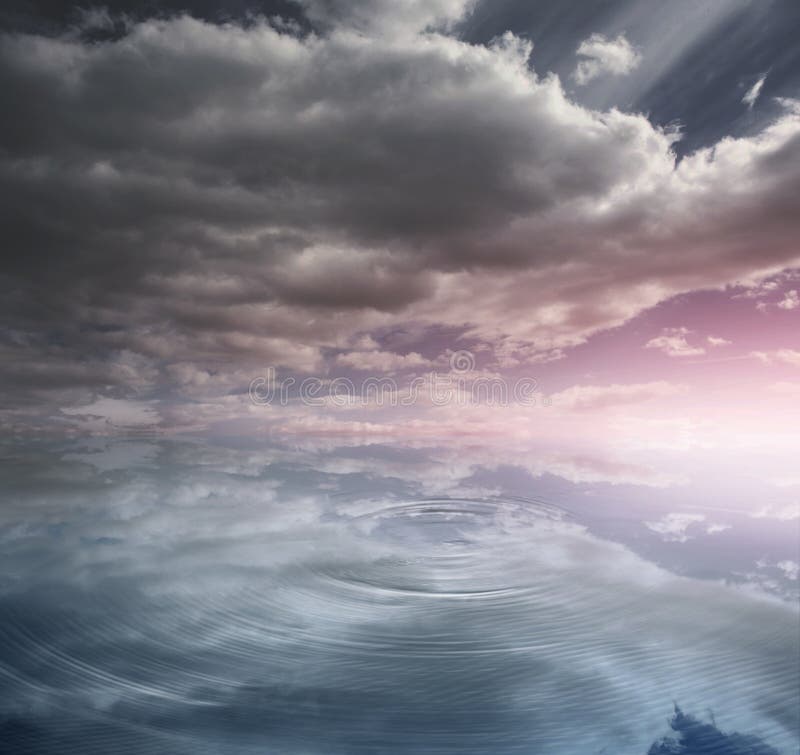 Clouds and water stock illustration. Illustration of light - 32512617