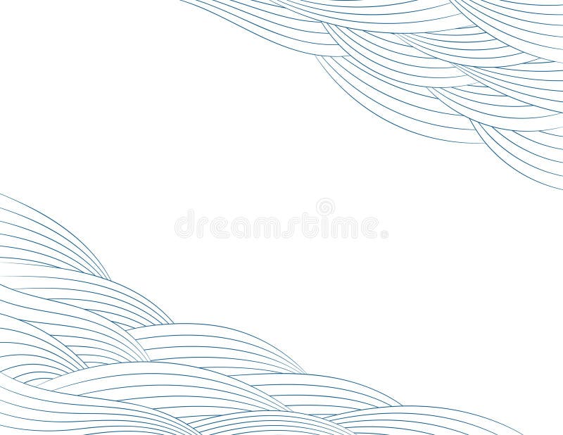 Clouds, Waves, Curved Lines Abstract Background Stock Vector ...