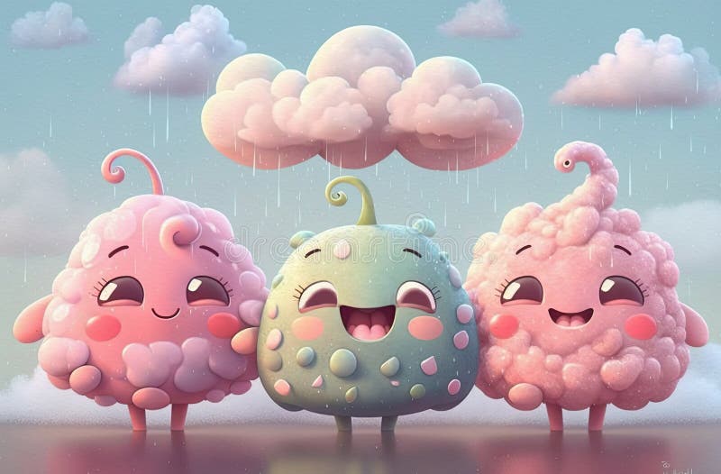 Clouds, Weather Concept Illustration for Children. Stock Illustration ...