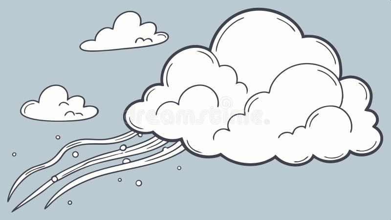Clouds and Wind Design, Weather Elements and Nature Scene Vector Design ...