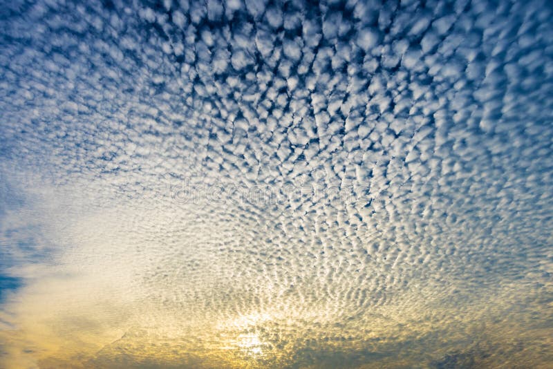 Cloudscape with Altocumulus Clouds Stock Image - Image of formation ...