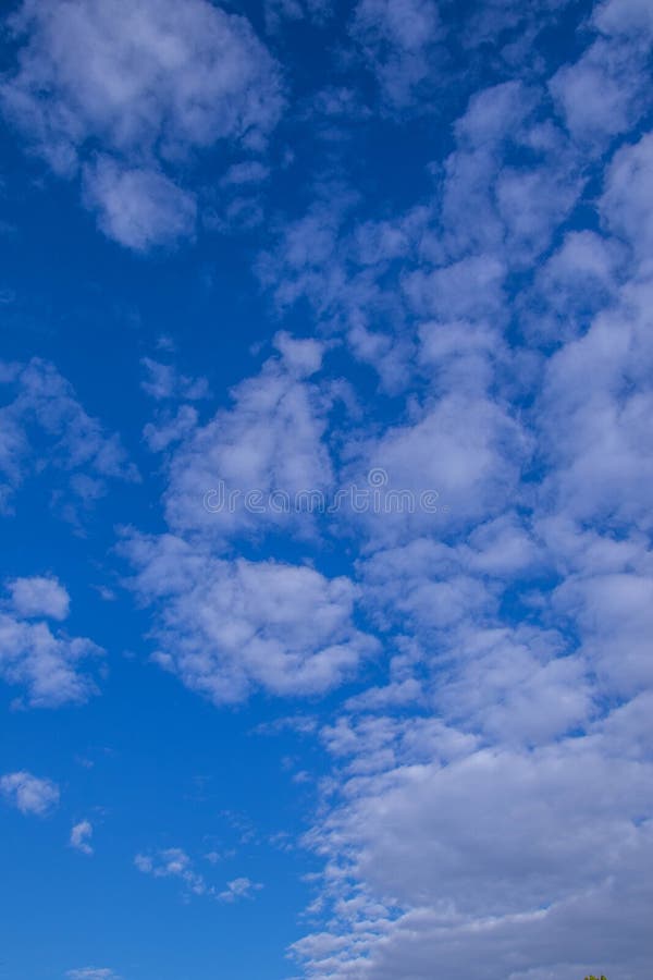 Cloudscape - Blue Sky and Shapes in the Clouds Stock Image - Image of ...