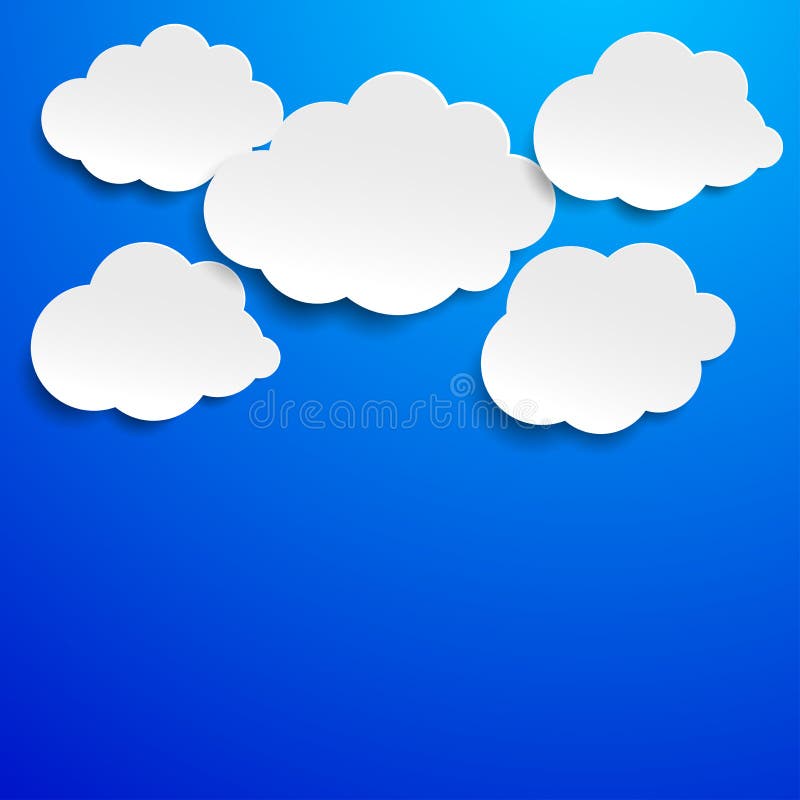 Cloudscape Blue Sky Label stock vector. Illustration of banner - 30304135