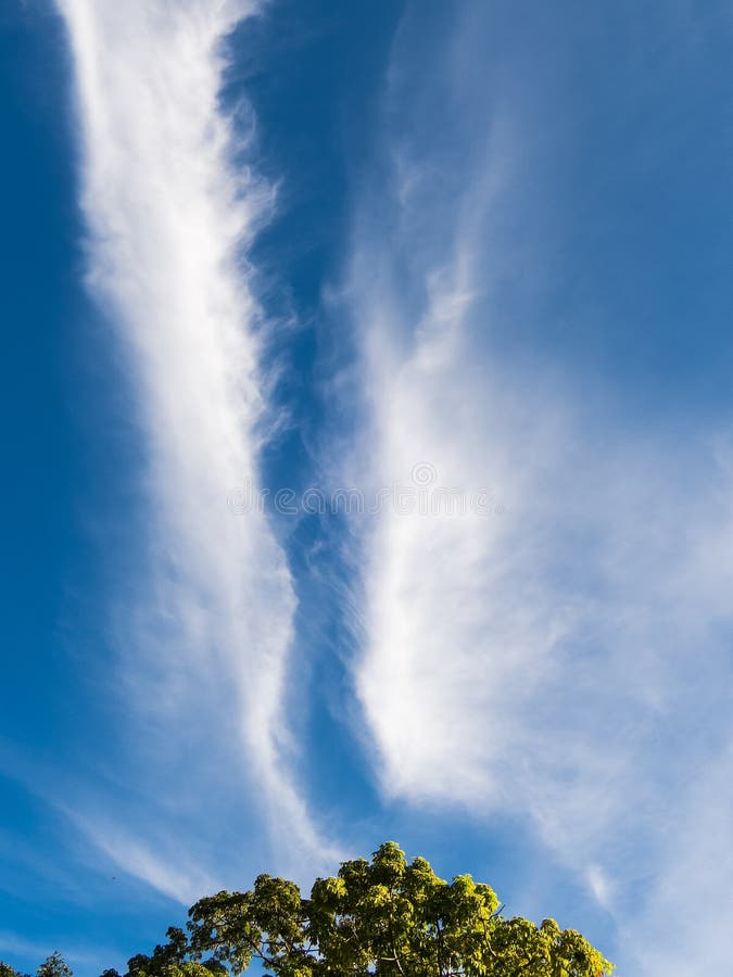Cloud Formation Like Jet Proulsion Stock Photo - Image of abstract ...