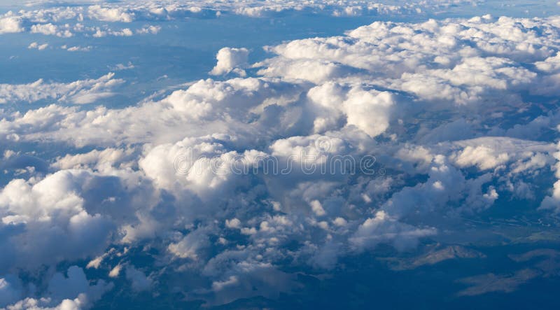 Cloudscape with Cloudy Weather. Cloud and Cloudscape Aerial Sky. Aerial ...