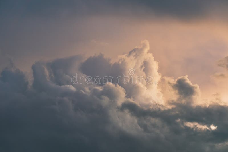 Cloudscape with Dramatic Beautiful Clouds Stock Photo - Image of ...