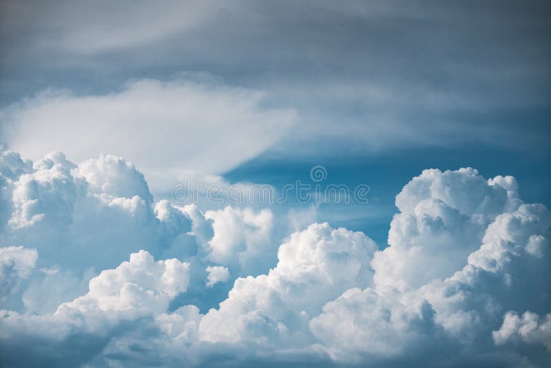 Cloudscape and Dramatic Blue Sky Stock Photo - Image of cloudscape ...