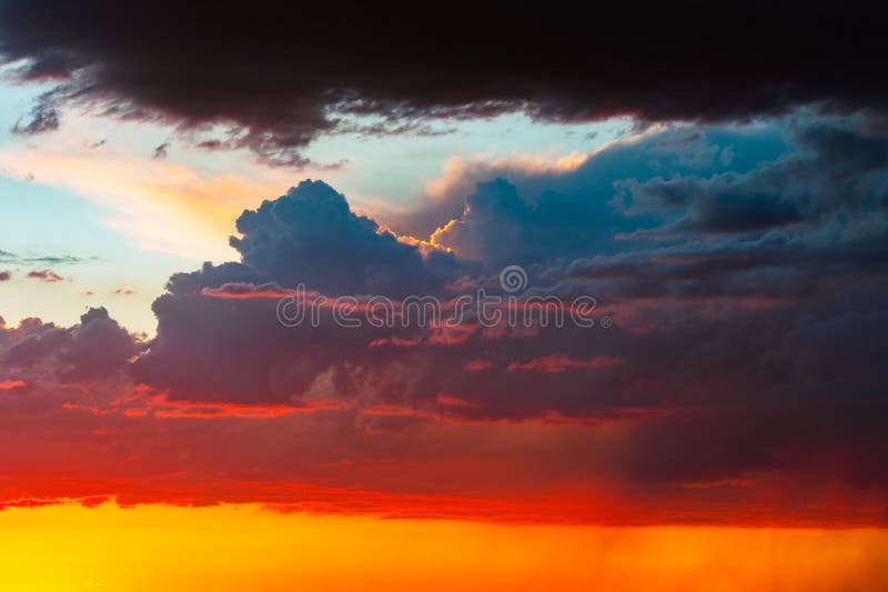 Cloudscape or Landscape Background Photo. Dramatic Clouds with Rain ...