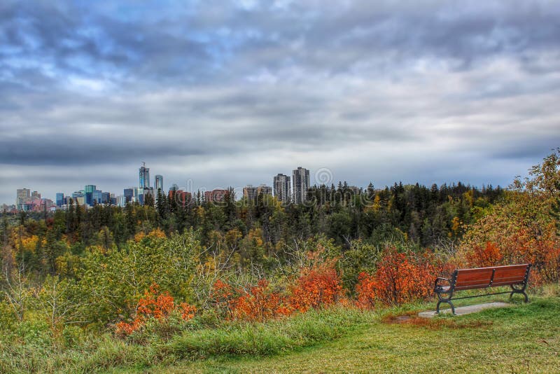 Cloudscape Over Edmonton stock photo. Image of tree - 156505132