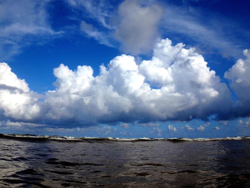 Cloudscape Over the Ocean in Mayaro Beach, Trinidad Stock Photo - Image ...