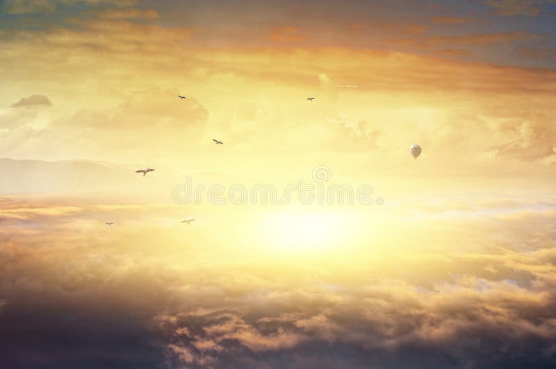 Sunset mixed with peace stock image. Image of reservoir - 225129149