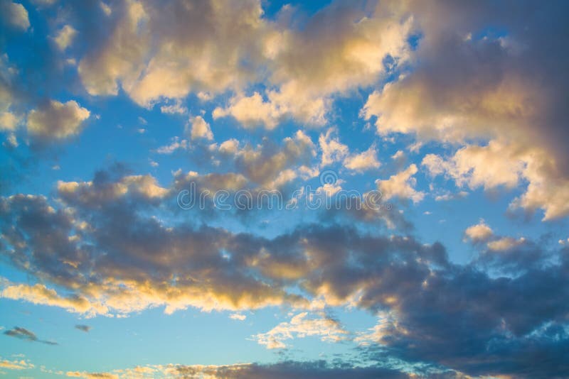 Cloudscape at sunset stock image. Image of sunrise, clouds - 276033929