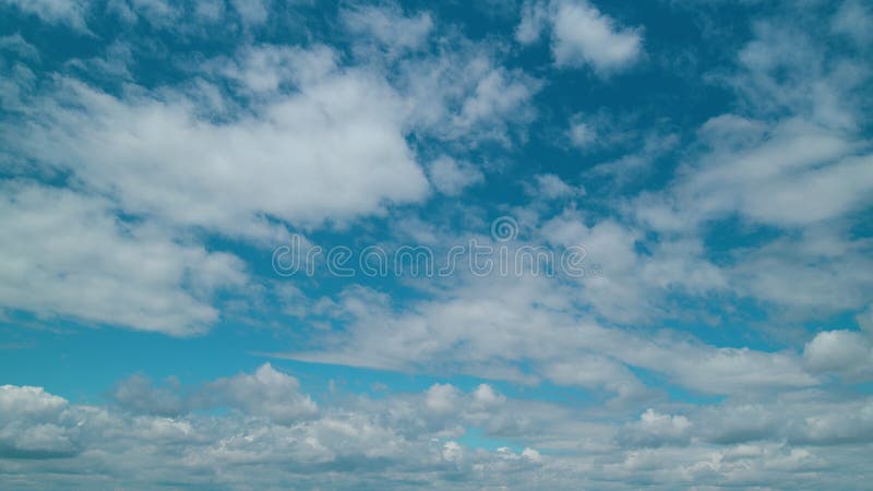 Cloudscape with Various Cloud Types on Background of Blue Sky. Semi ...