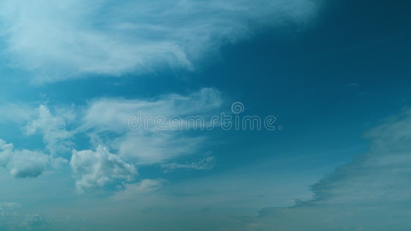 Cloudscape with Various Cloud Types on Background of Blue Sky. Semi ...