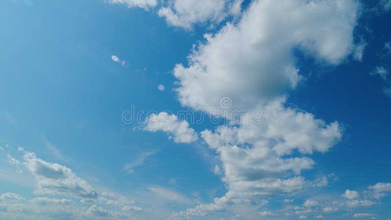 Cloudscape with Various Cloud Types on Background of Blue Sky. Semi ...
