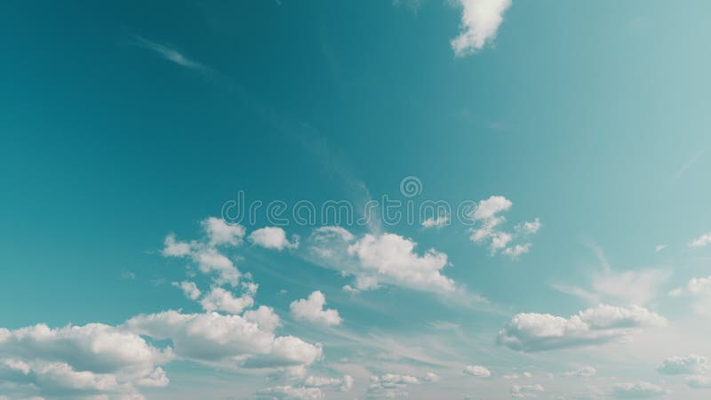 Cloudscape with Various Cloud Types on Background of Blue Sky. Semi ...