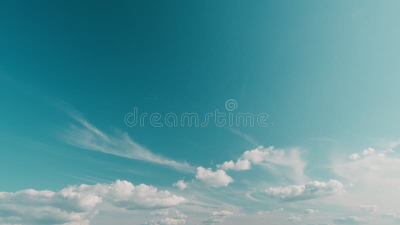 Cloudscape with Various Cloud Types on Background of Blue Sky. Semi ...