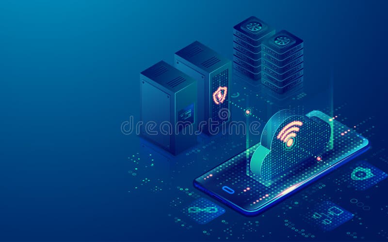 CloudTech stock vector. Illustration of global, networking - 245517528