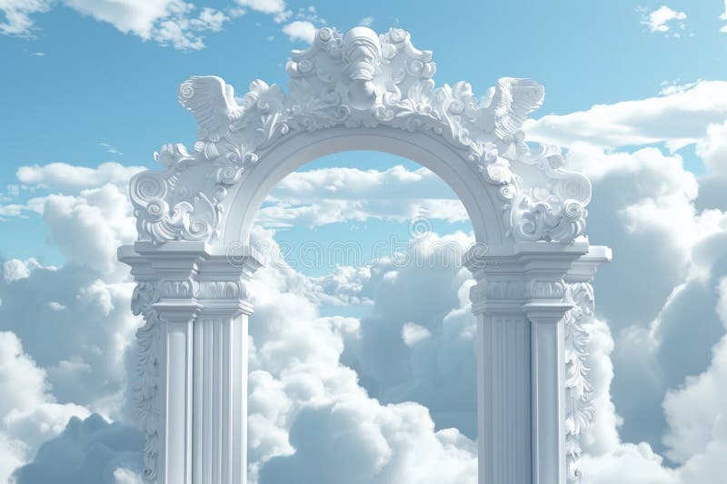Cloudy Arch in the Sky stock photo. Image of cloudy - 382613194
