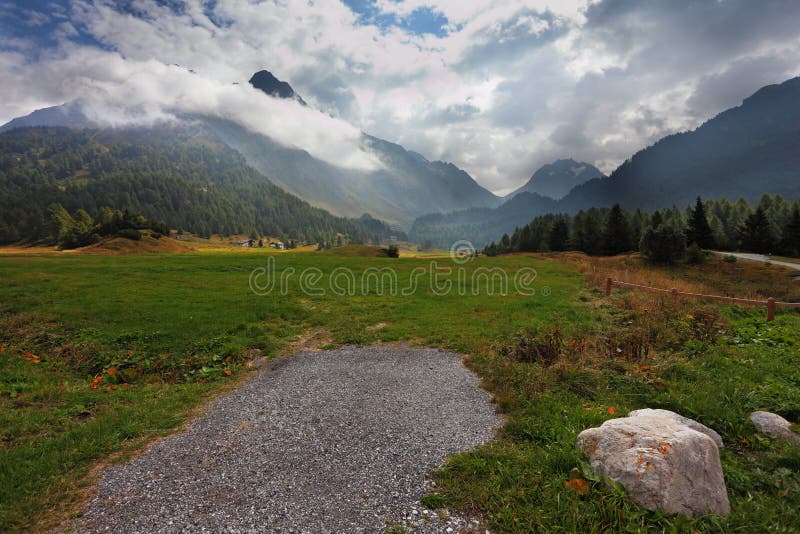 The cloudy autumn day stock photo. Image of grass, nature - 17755280