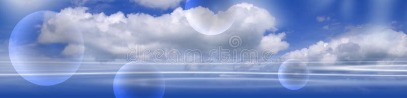 Cloudy Banner # 2 stock illustration. Illustration of clouds - 5367256