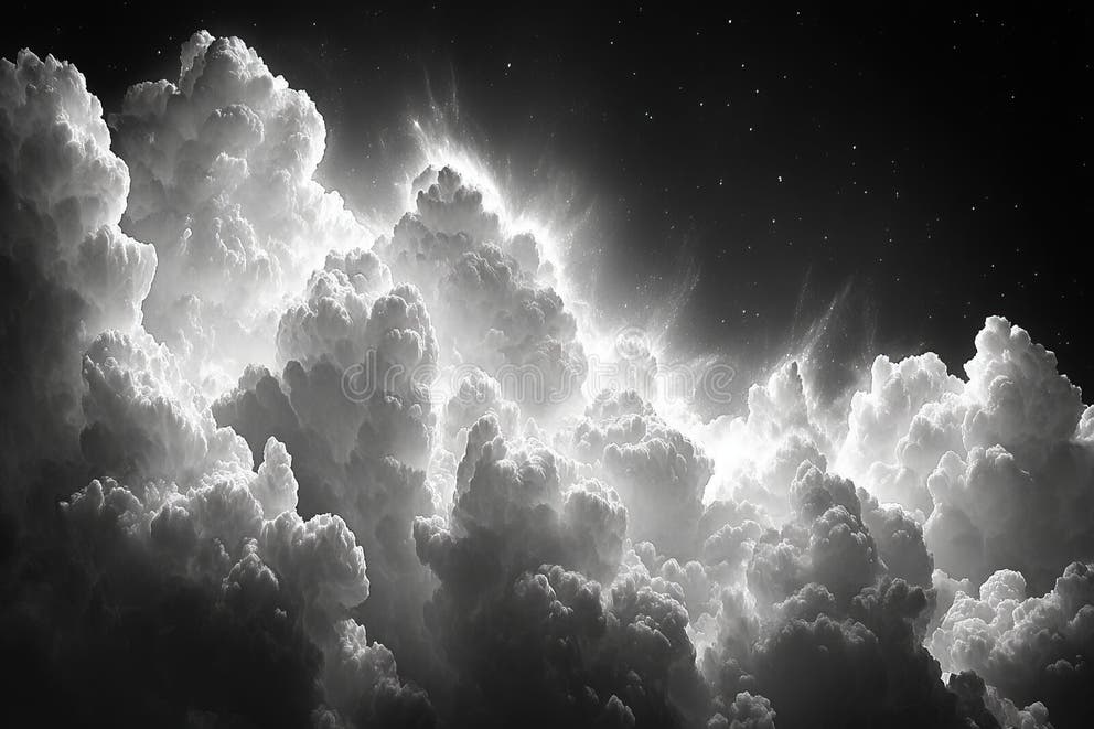 A Cloudy Black Background, Dramatic and Artistic, Design Theme Stock ...