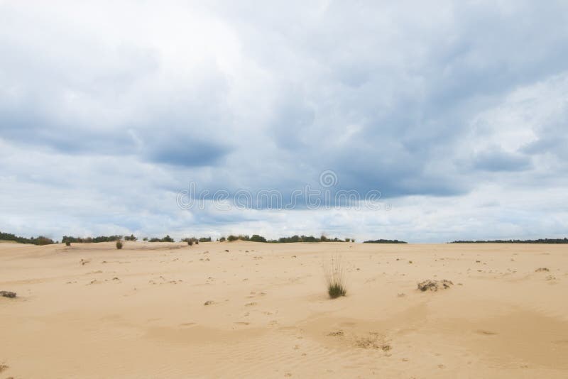 Cloudy Blue Sky Above Sand Dunes Stock Image - Image of beauty, extreme ...