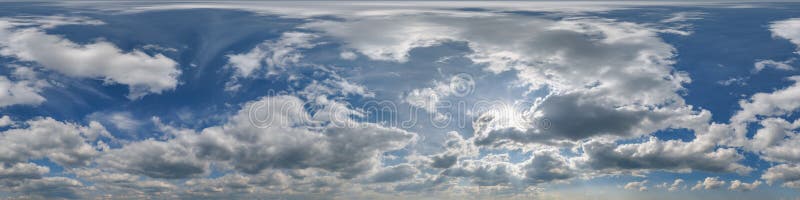 Cloudy Blue Sky with Beautiful Clouds Hdri Panorama 360 Degrees Angle ...