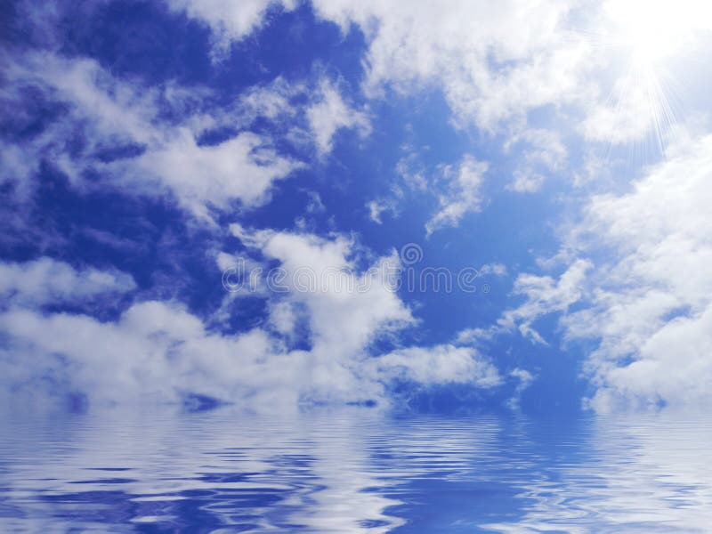 Cloudy sky and sea /ocean stock photo. Image of lake - 173982500