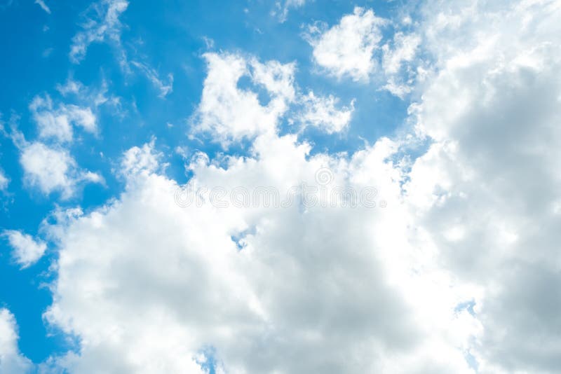Cloudy Blue Sky with White Cloud in Daytime, Space for Text on ...