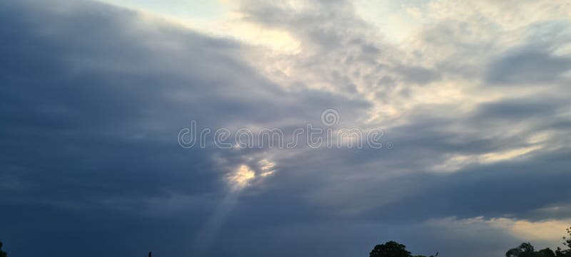 Cloudy Bright Sun stock image. Image of reflection, afterglow - 202136885