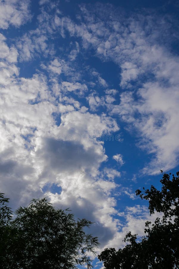Cloudy Clear Blue Sky of Nature Stock Image - Image of scenic, cloudy ...